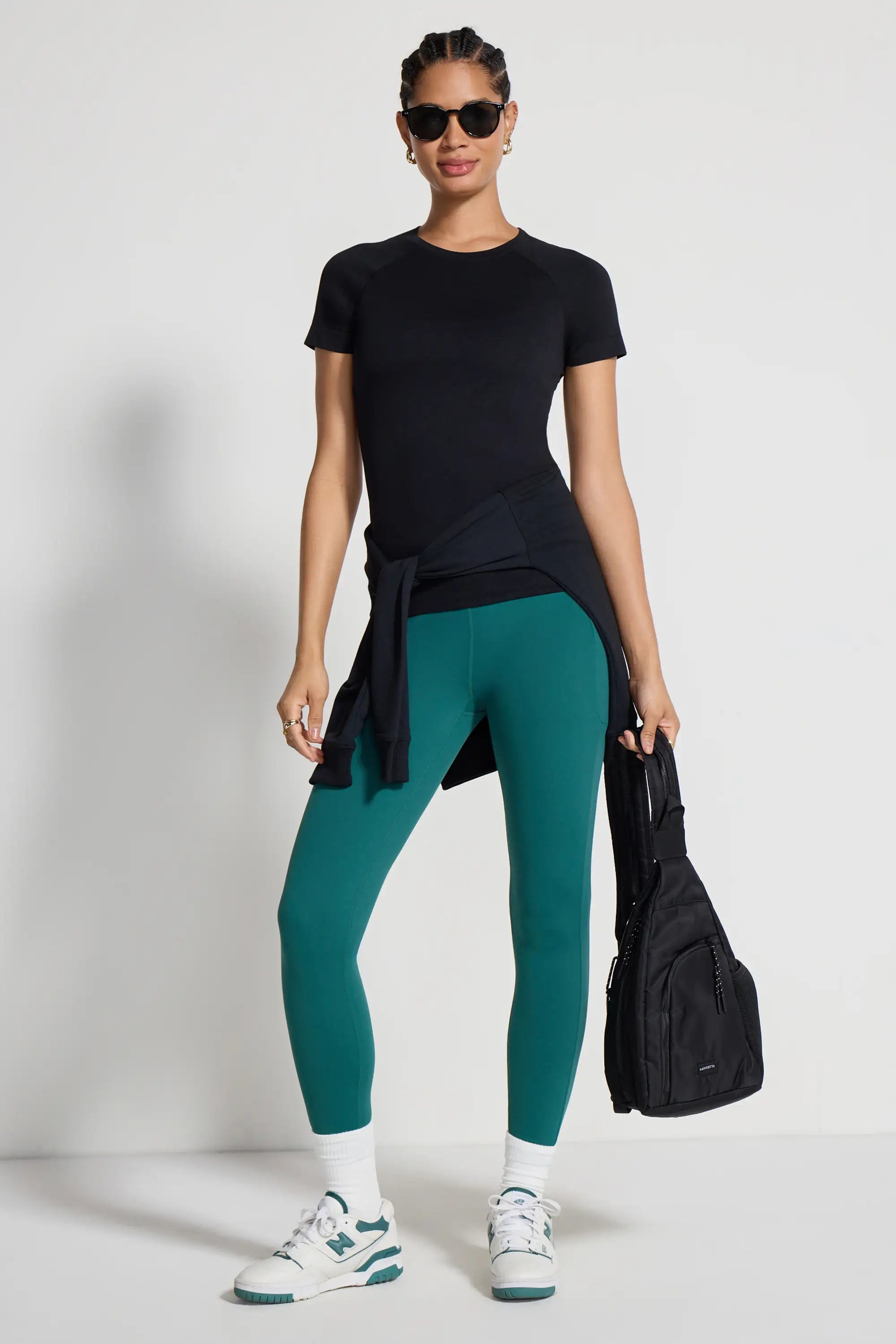 The Stretch Seamless GRS Certified Recycled Nylon T-Shirt - Black ...