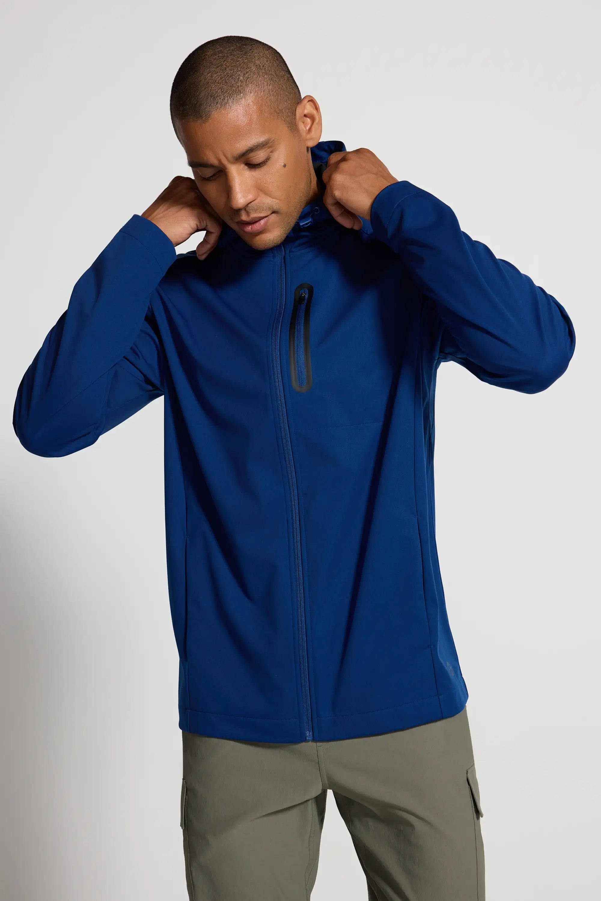 Men's Bonded Hooded Jacket - Estate Blue | Mondetta