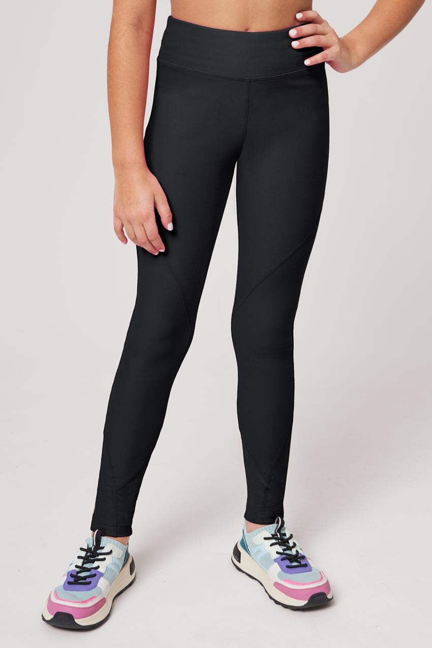 The Girls' Active Soft Stretch GRS Recycled Poly Mesh Detail Legging ...