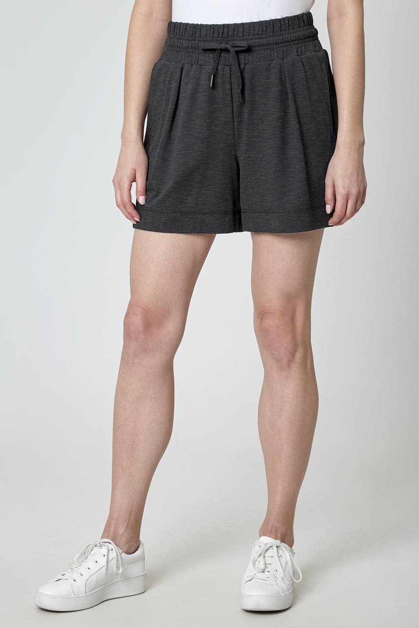 Women’s Long Mile Walking Short - Black Combo | Mondetta